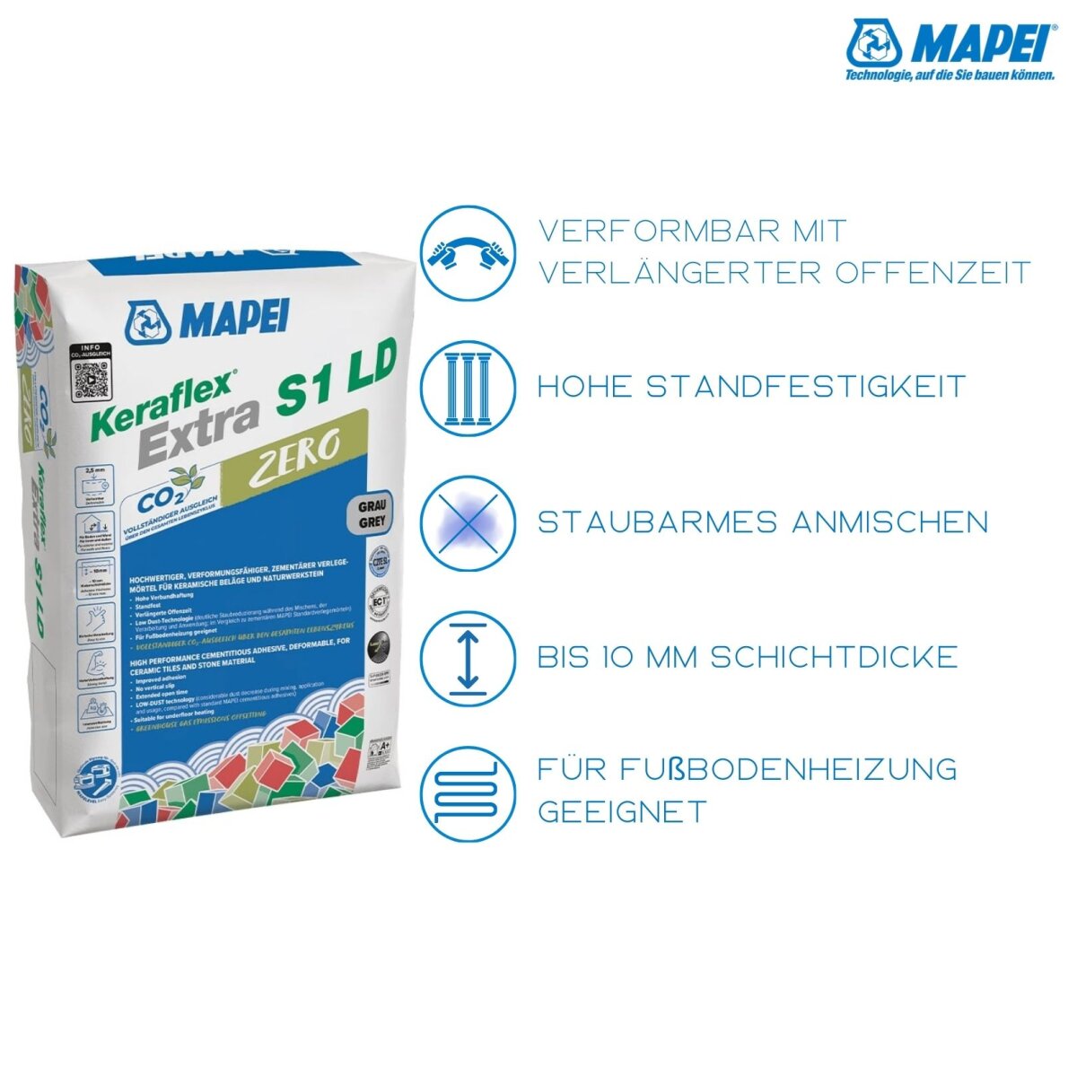 MAPEI® KERAFLEX Extra S1 LD ZERO Flexklebemörtel 20 kg